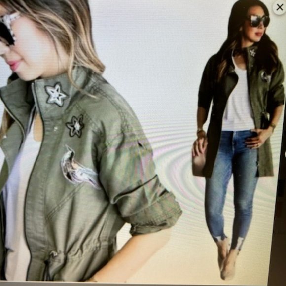 CAbi | Jackets & Coats | Cabi Style 337 Hanson Anorak Utility Military ...